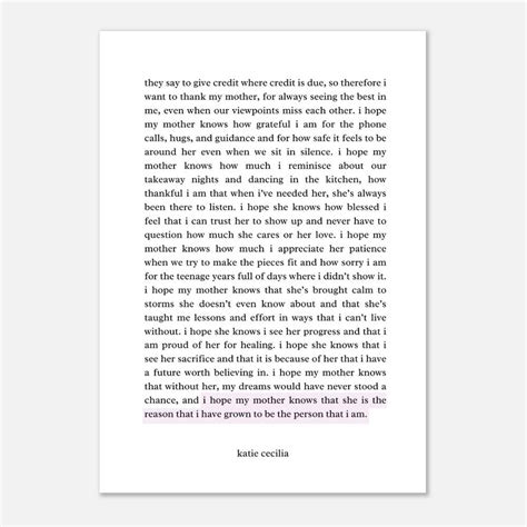 Mother Poem By Katie Cecilia Etsy