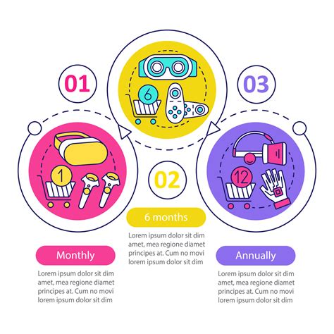 Vr Game Subscription Vector Infographic Template Business Presentation Design Elements Monthly