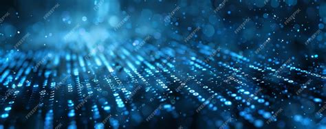 Premium Photo Information Technology And Blue Digital Binary Data
