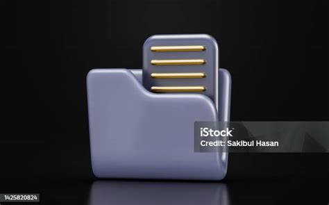 어두운 배경에 폴더 기호가 있는 문서 3d 파일 렌더링 개념 작품집에 대한 스톡 사진 및 기타 이미지 작품집 조직 3차원