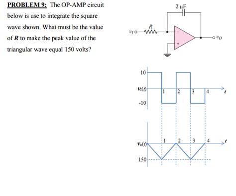 solved the op amp circuit below is use to integrate the