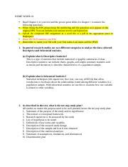 Stats HW 1 Docx HOME WORK 1 Read Chapter 1 In Your Text And The Power Point Slides For