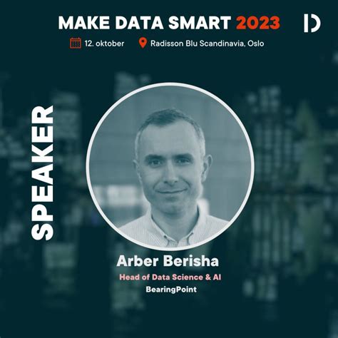 Arber Berisha On Linkedin On The 12th Of October I Will Be At The Make Data Smart Conference In…