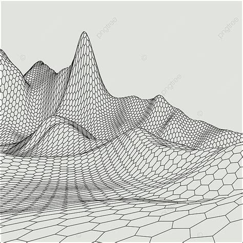 Illustration Of A Technological D Cyberspace Grid In Abstract Vector Landscape Background