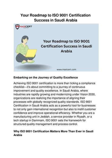Ppt Your Roadmap To Iso 9001 Certification Success In Saudi Arabia