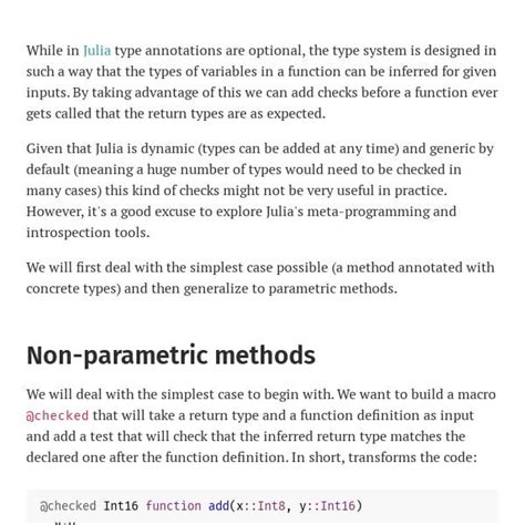 Adding Static Type Checking To Julia In 100 Lines Of Code Rprogramming