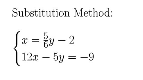 Substitution Method With Fractions Youtube