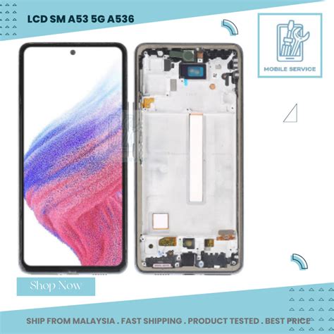 LCD SAM SM A53 5g A536 Display Touch Screen Digitizer Repair Sparepart Replacement Frame