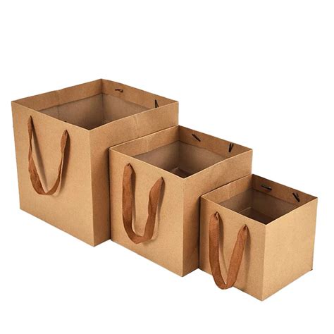 10 X 10 X 10cm Extra Thick Kraft Square Paper Bag 10pcs Genconnect