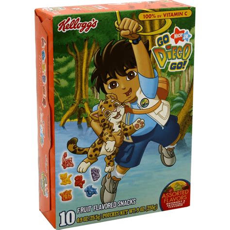 Kelloggs Fruit Flavored Snacks Go Diego Go Assorted Flavors Fruit
