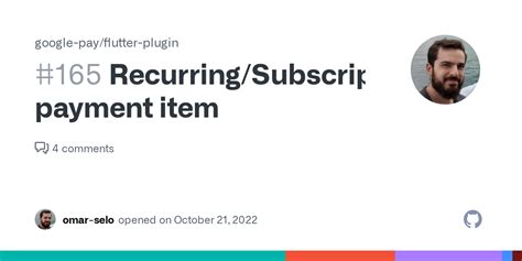 Recurring Subscription Payment Item Issue Google Pay Flutter Plugin Github