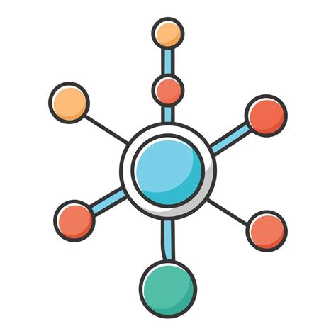 Colorful Network Diagram Illustrating Connections And Interconnectivity 59520109 Vector Art At