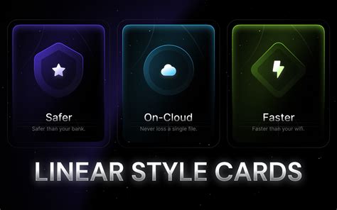 Neon Gradient Cards Linear Style Figma