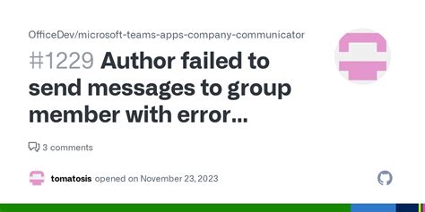 Author Failed To Send Messages To Group Member With Error Message Unable To Create 1on1