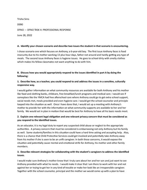 d090 task4 task 4 passed trisha sims d dfm2 — dfm2 task 4