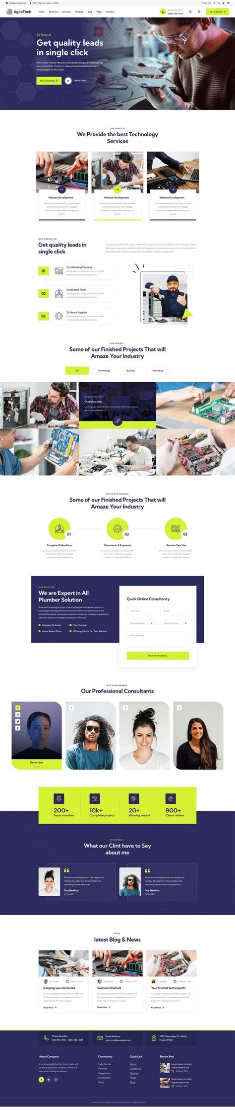 Agiletech It Solutions And Technology Multi Purpose Figma Template Technology Shopify Website