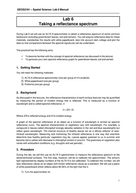 GEOS2161 Lab6 2022 Lab Worksheet GEOS2161 Spatial Science Lab 6 Manual 1 During Lab 6 We