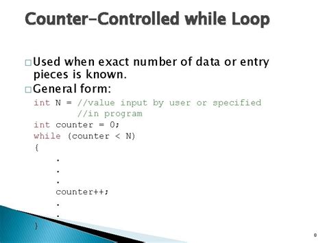 Control Structures Ii Counter Control Loop Gc 201 Control Structures Ii Counter Control Loop Gc 201