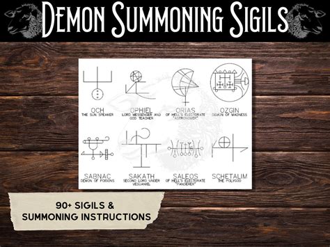 Demon Summoning Sigils Summon Black Magic Demonic Etsy