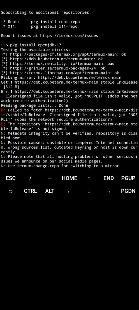 Installing Package Error Rtermux