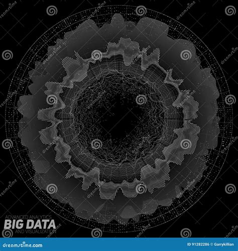 Big Data Grayscale Plot Visualization Futuristic Infographic Information Aesthetic Design