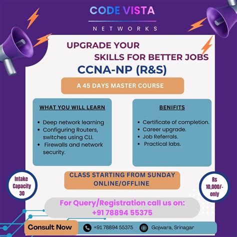 Get A Discount On Ccna Rs Or Ccnp Courses Code Vista Networks Posted On The Topic Linkedin