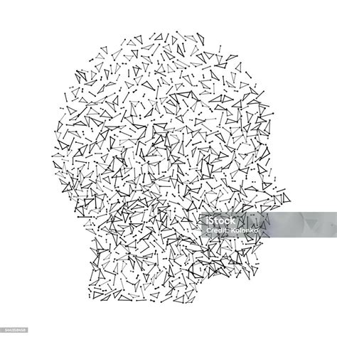 벡터 헤드 휴머니즘 얼굴 회원페이지 와이어 프레임 기술 컨셉입니다 0명에 대한 스톡 벡터 아트 및 기타 이미지 0명 3차원