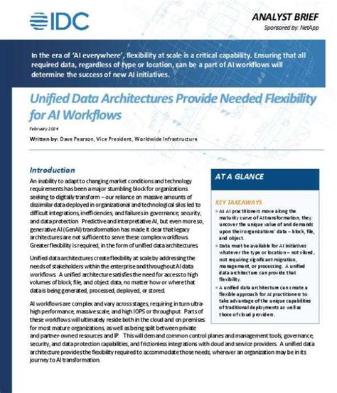unified data architectures provide needed flexibility for ai workflows