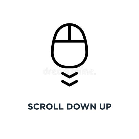 Scroll Down Up Icon Computer Mouse Stock Vector Illustration Of Business Navigate 134300081