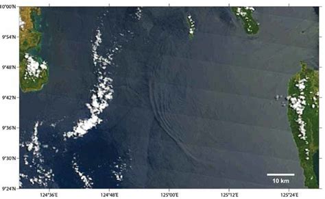 A 250 M Resolution Modis True Color Optical Image Of An Internal Wave