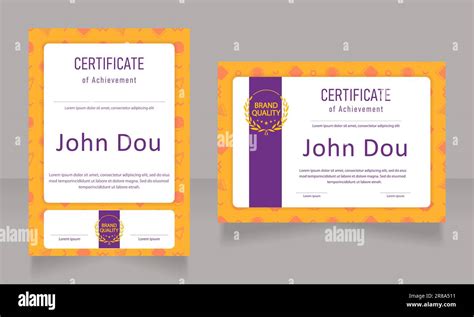 Student Certificate Design Template Set Stock Vector Image And Art Alamy