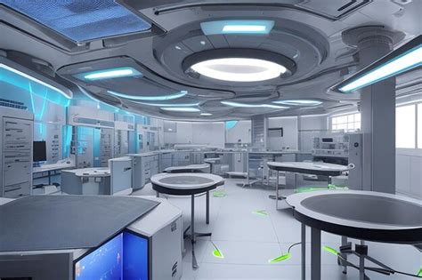 Premium Ai Image Futuristic Quantum Language Translation Lab