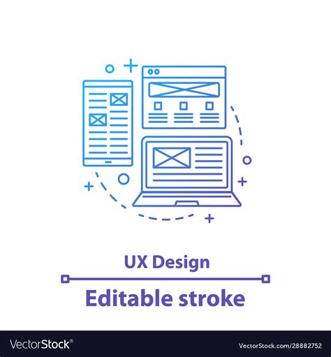 Ux Design Concept Icon Royalty Free Vector Image