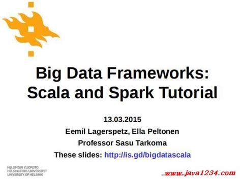 Big Data Frameworks Scala And Spark Tutorial Pdf 下载java知识分享网 免费java资源下载