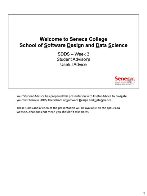 CPP CPA Orientation CPR 101 First Semester Important Lecture Notes Welcome To Seneca College