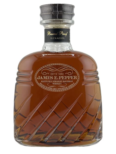 James E Pepper Decanter Barrel Proof Straight Bourbon Old Town Tequila