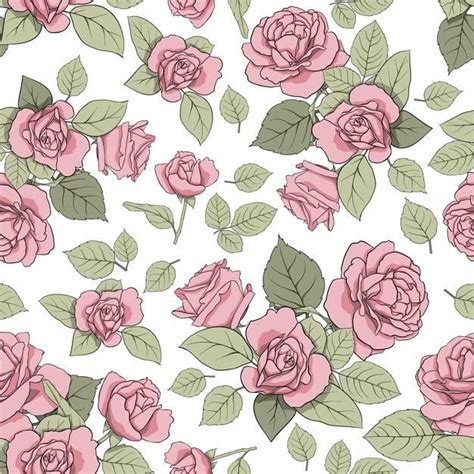 Rose Pattern Vector Background