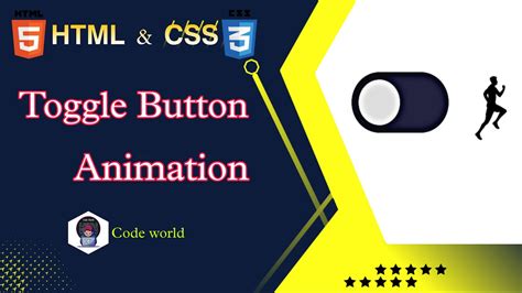 toggle button animation program using html and css html css