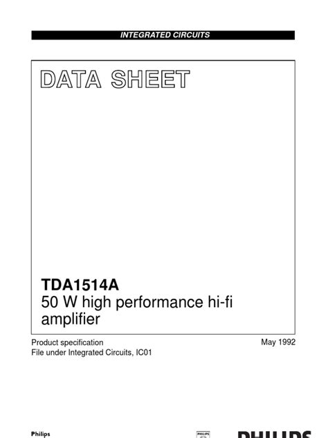 Tda1514a Pdf Soldering Amplifier