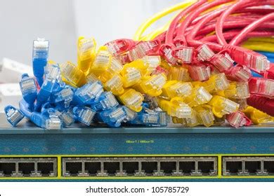 Switch Ethernet Cables Stock Photo 105785729 Shutterstock