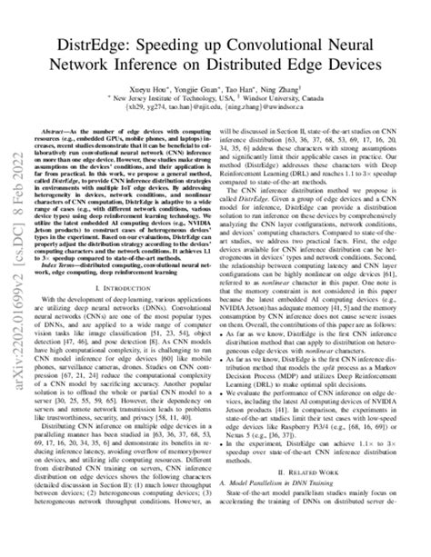 Pdf Distredge Speeding Up Convolutional Neural Network Inference On