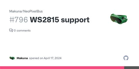 Ws2815 Support · Issue 796 · Makunaneopixelbus · Github