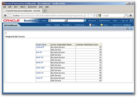 Obiee 11g Security Week Subject Area Catalog And Functional Area