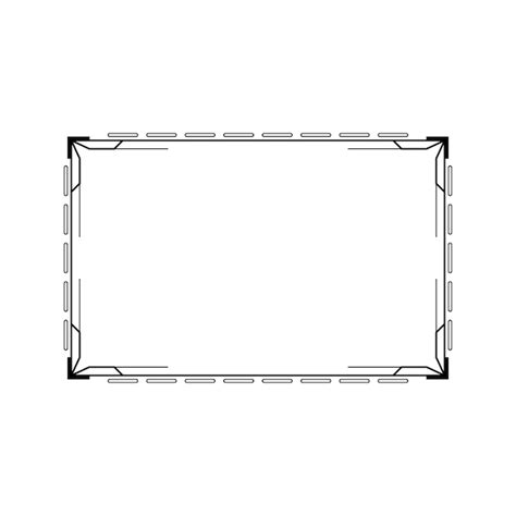 Premium Vector Abstract Black Simple Line Rectangular Frame Doodle
