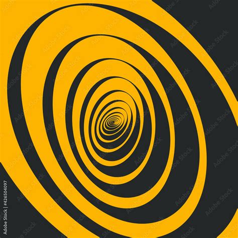 Abstract Yellow Rotated Ellipse Shape Vector Illustration Gray