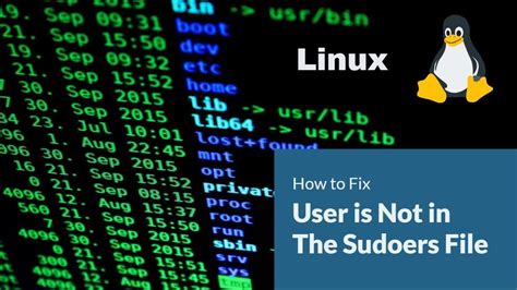 Not In The Sudoers File Troubleshooting Access Issues And Solutions