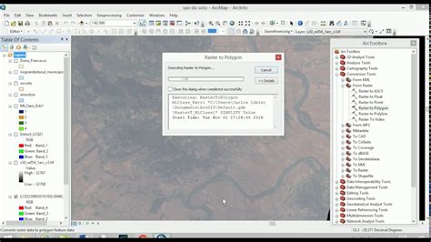 Transformar Raster Em Shapefile Com O Arcgis Youtube