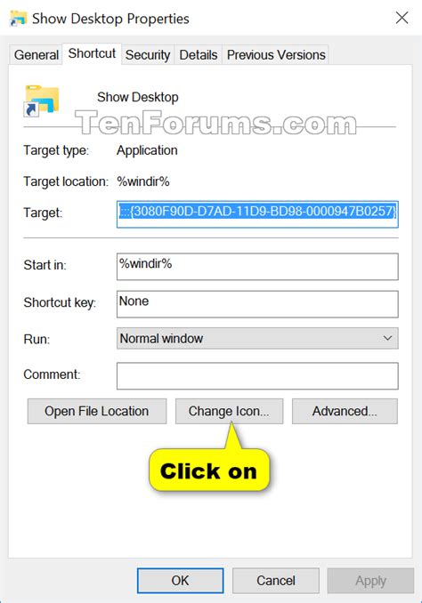 Create Show Desktop Shortcut In Windows Tutorials