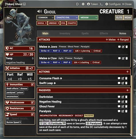 Npc Sheet Dark Mode · Issue 164 · Dorakopf2e Dorako Ui · Github