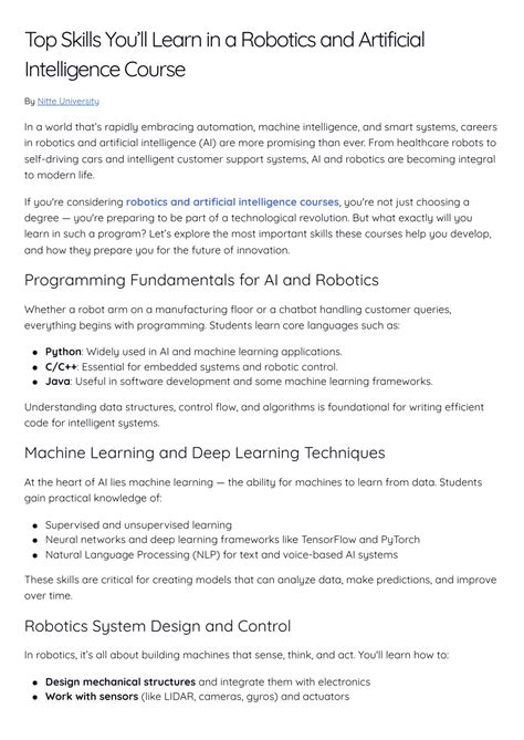 ppt top skills you ll learn in a robotics and artificial intelligence